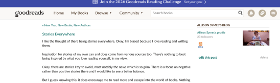 Stories Everywhere – Allison Symes: Collected Works